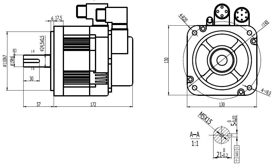 ELM2H-0850LD130E-HD Servo Motor